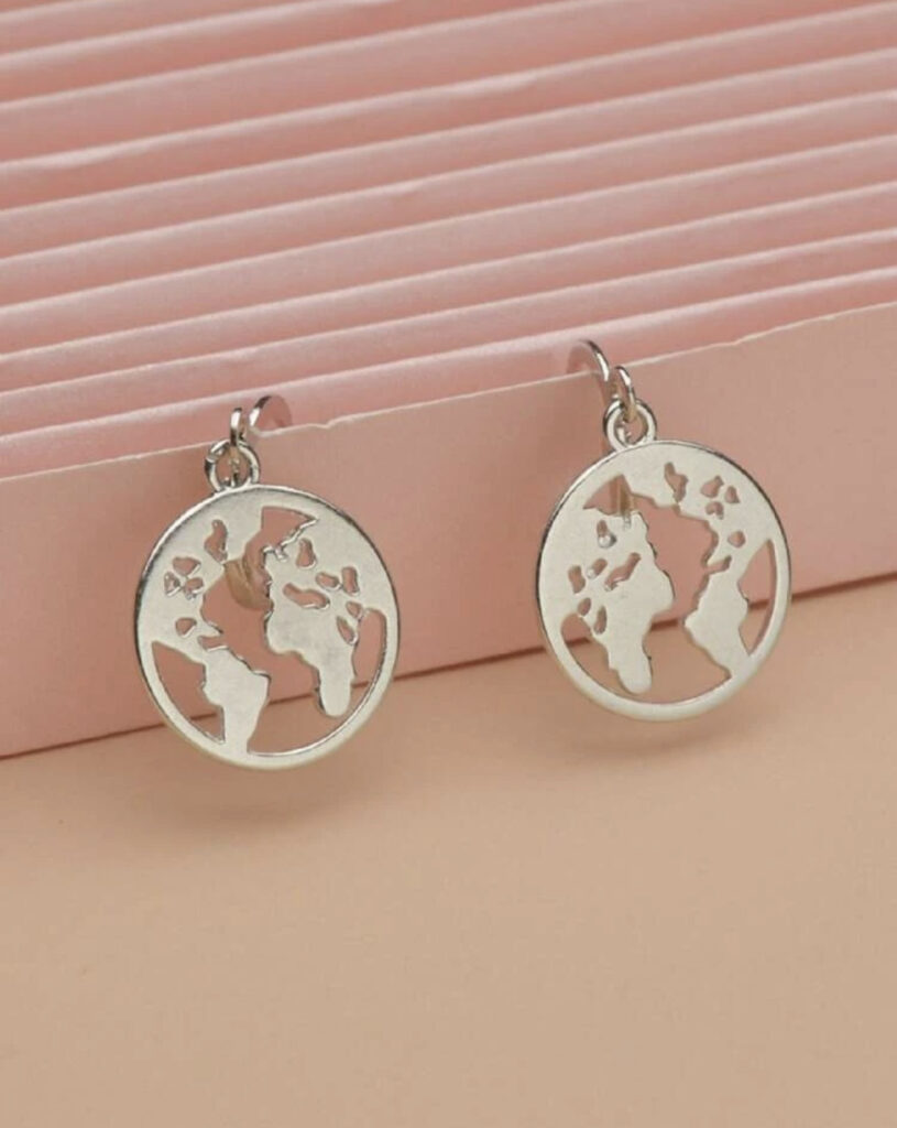 Handmade World Map Earrings - Shop